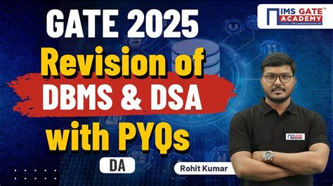 Gate 2025 Dbms And Dsa Revision With Pyqs Rohit Kumar Youtube