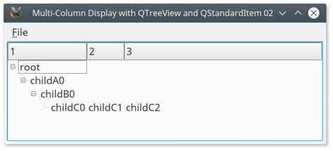 Qtreeviewとqstandarditemによる多列表示 いろんな技術