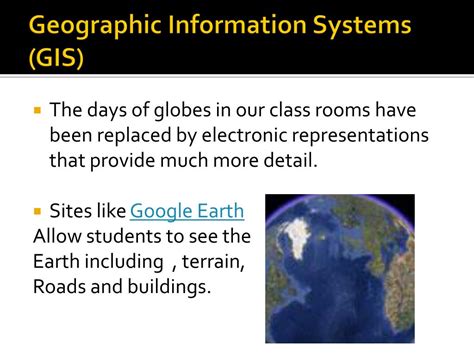 Ppt Geographic Information Systems And Global Positioning Systems