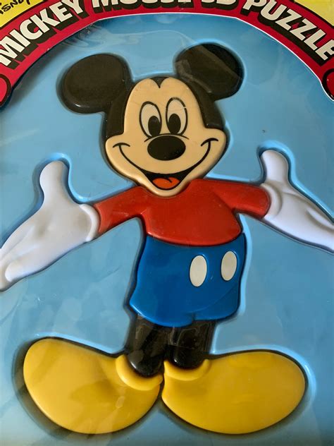 Vintage Mickey Mouse Puzzle In Original Box Illco D Puzzle Etsy