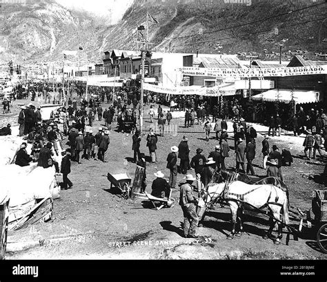 Front Street Dawson Yukon Territory July Hegg Stock Photo