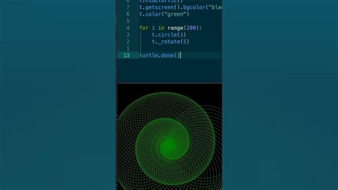 Spiralling Circles In Python Graphics And Coding Turtle Drawing Tutorial Programming Art