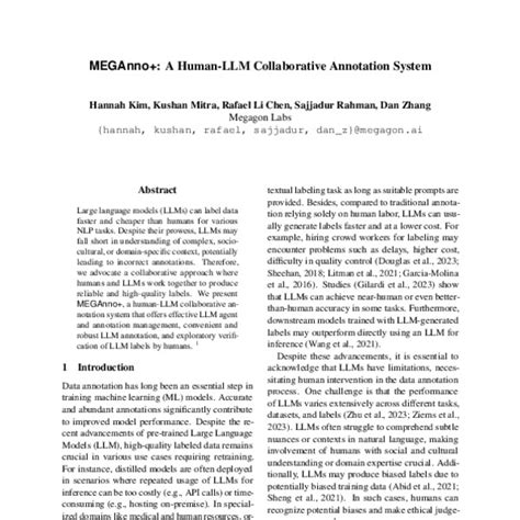 Meganno A Human Llm Collaborative Annotation System Acl Anthology