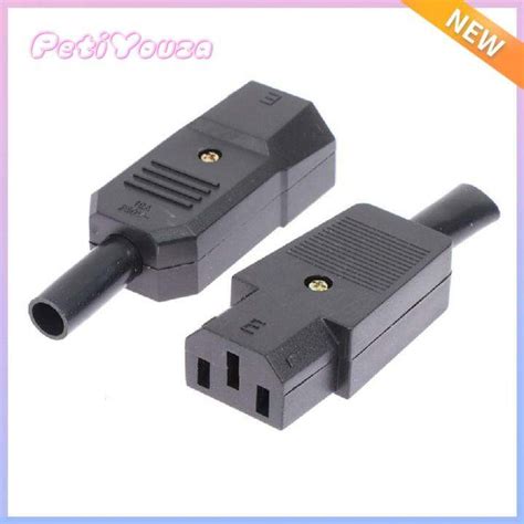 PETIYOUZA 3Pcs Male Female AC Plug Socket C13 C14 10A 250V AC Power Connector IEC Power