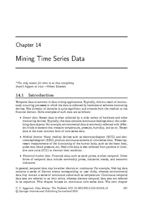 Mining Time Series Something About Time Chapter 14 Mining Time