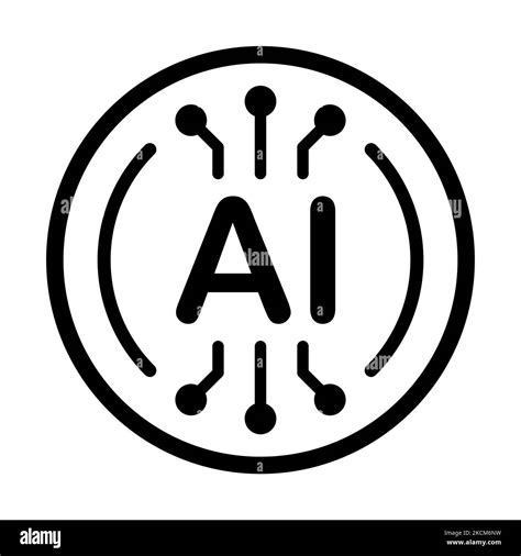 Artificial Intelligence Ai Processor Chip Vector Icon Symbol For