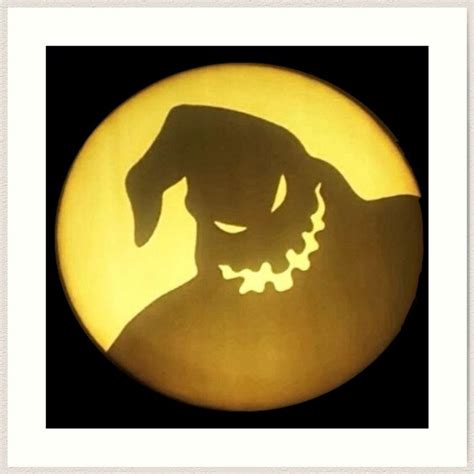Nightmare Before Christmas Oogie Boogie In The Moon Art Print For