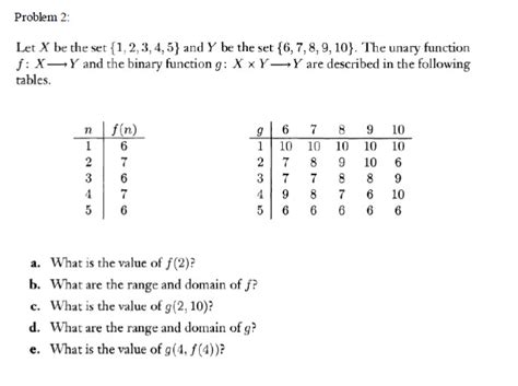 Solved Let X Be The Set 1 2 3 4 5 And Y Be The Set 6