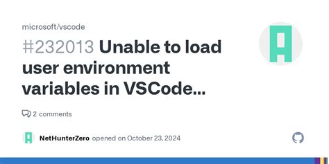 Unable To Load User Environment Variables In Vscode Terminal · Issue