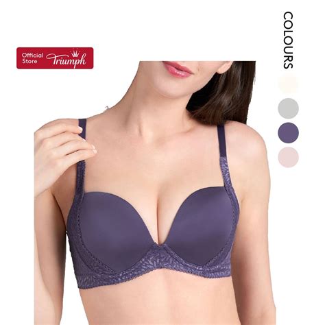 Triumph Everyday Charm Deep V Non Wired Push Up Bra Shopee Malaysia