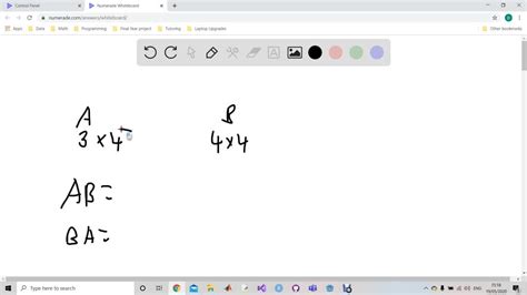 Solvedin Exercises 7 12 The Sizes Of Two Matrices A And B Are Given