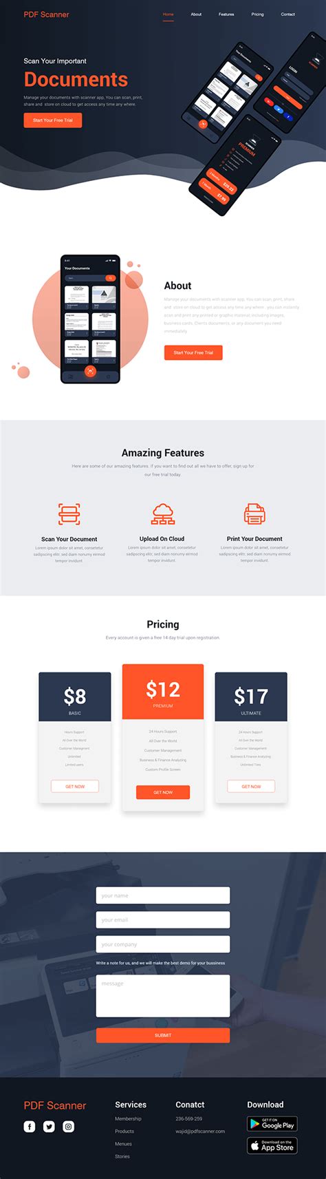 Scanner App Web Design On Behance