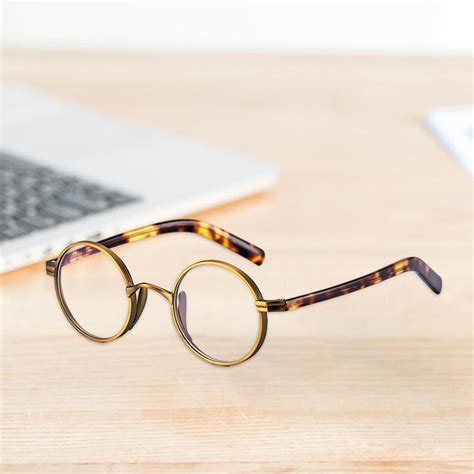 Fityle Glasses Frames Eyeglass Frame Comfortable To Wear Oval Full Rim Classical Retro For Men