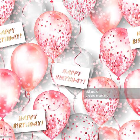 디자인을 위한 반짝이는 사실적인 3d 헬륨 풍선으로 만든 완벽 한 패턴 반짝이와 리본 광택 풍선 생일 파티 브로셔 초대장 카드 또는 베이비 샤워를 위한 완벽 한 장식 고무에