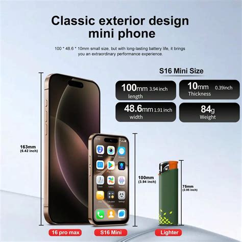 Servo S16 Mini Smartphone Android 10 0 Dual Sim Karten 4 0 Zoll Display Das Kleinste Handy Der