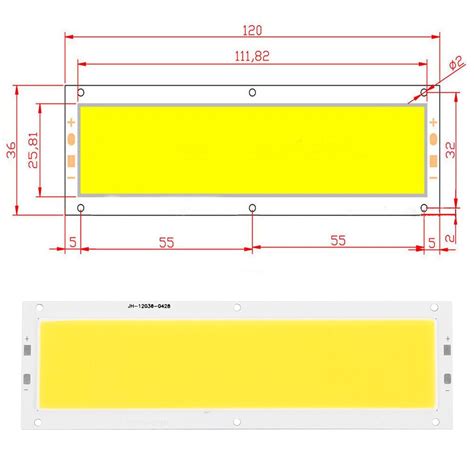 1 Stk Praktisk Ledd Panellampe 12v 20w Cob Led Str Vicedeal