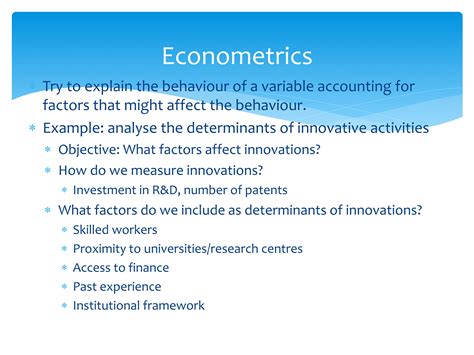Advanced Econometrics L1 2pptx Operating Systems Computer Software