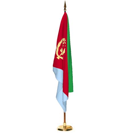 Eritrea Ceremonial Flag Set High Quality