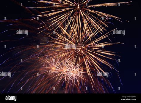 Explosion Of Fireworks Stock Photo Alamy
