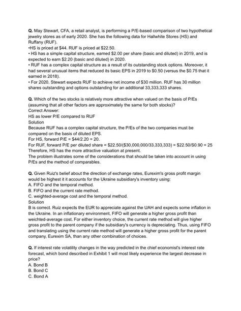 Cfa Ii Questions And Answers 2 Edubirdie Cfa Ii Questions And Answers 2 Edubirdie