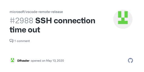 Ssh Connection Time Out · Issue 2988 · Microsoftvscode Remote Release · Github