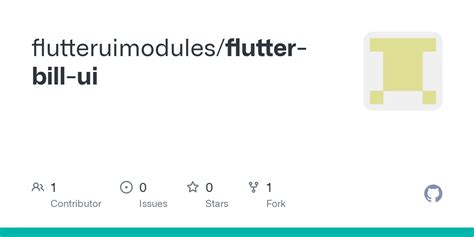 Github Flutteruimodules Flutter Bill Ui
