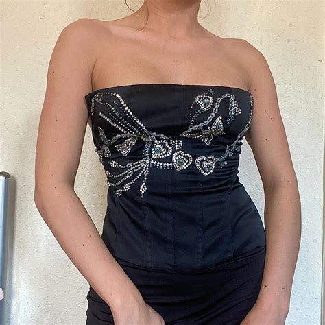 Vintage Karen Millen Satin Corset Free Delivery Depop