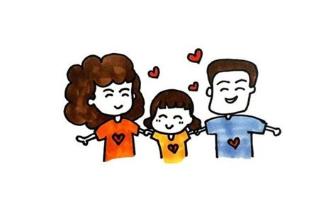 简笔画全家福一家三口 图文（热门11张） 简笔画图片大全