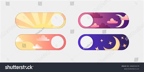 Day Night Mode Switcher On Off Stock Vector Royalty Free 2068250279 Shutterstock