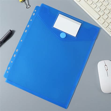 Xechzx Binder With Plastic Sleeves Document Folder Binder Folders With Snap Button And Label