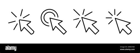 Click Icon Vector Cursor Icon Vector Pointer Sign Stock Vector Image