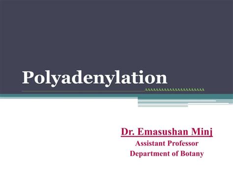 Polyadenylation Pptx