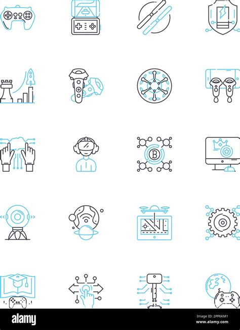 Digital Innovation Linear Icons Set Disruptive Agile Scalable Automated Game Changing