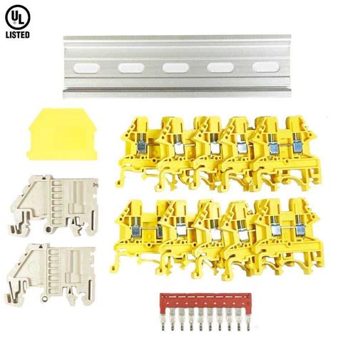 Din Rail Terminal Blocks Kit By International Connector 20 Dinkle Dk2