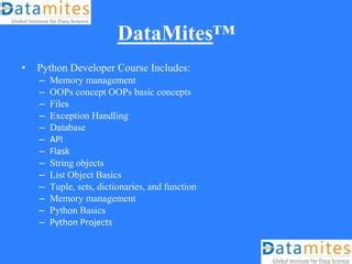 Python Developer Course In Pune January PPT
