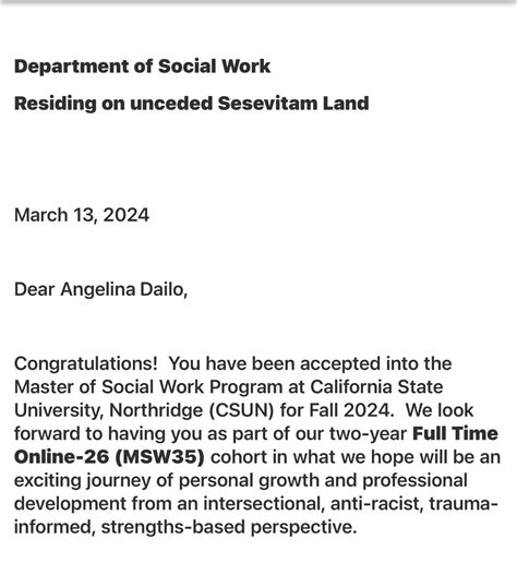 Excited To Announce That I Will Be Pursuing My Masters Of Social Work At California State