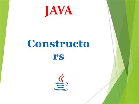 Constructor In Java Pptx