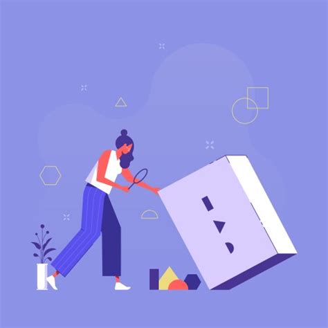 Solution Searching And Solving Problem Concept Vector Image