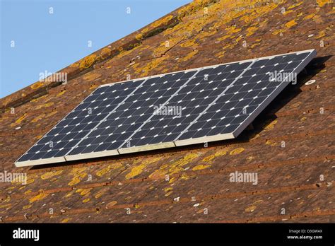 Solar Photovoltaic Panel Roof Array Stock Photo Alamy