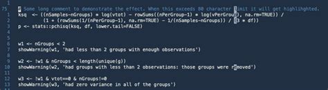 Best Way To Mark 80 Character Column Limit Rvim