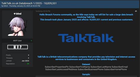 Hackmanac On Linkedin 🚨data Breach Alert 🚨 🇬🇧uk Talktalk Nearly 19 Million Customer…