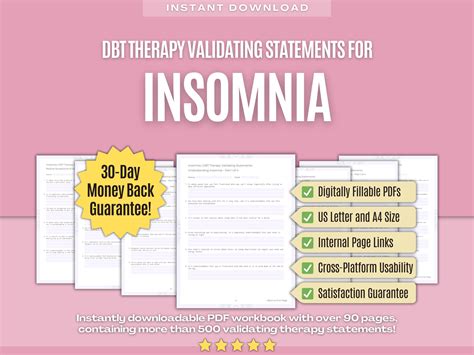 Insomnia Dbt Validating Statements Workbook Karlstein Publishing