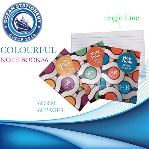 [ready Stock School Office]buku A6 Notebooks Note Diaries Notebooks Made In Malaysia Stationery