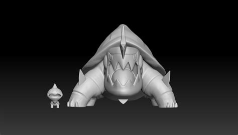 Stl File Pokemon Chewtle Drednaw・3d Printing Design To Download・cults