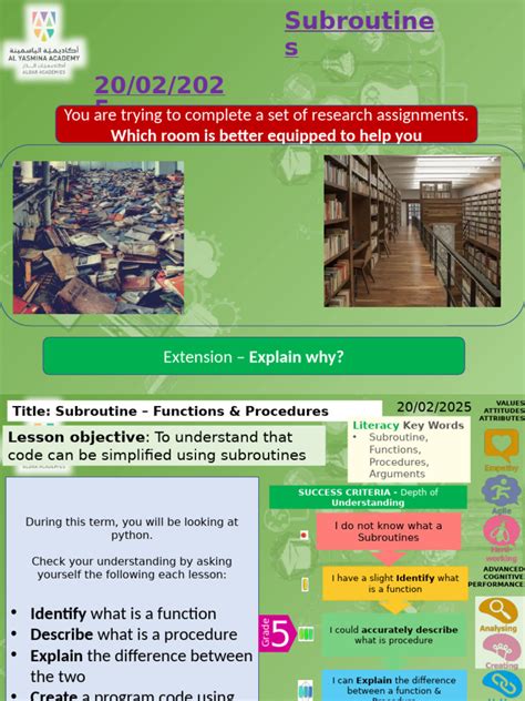 Lesson 1 Subroutines Pdf Parameter Computer Programming Computer Engineering