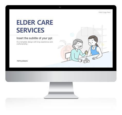 노인돌봄방문요양서비스요양보호사깔끔한ppt템플릿파워포인트양식 Ppt양식 Ppt디자인 파워포인트디자인 Ppt 템플릿 파워포인트2016 템플릿작업용