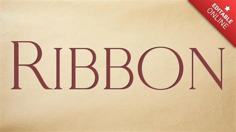 Ribbon Elegant Font Text Effect Generator