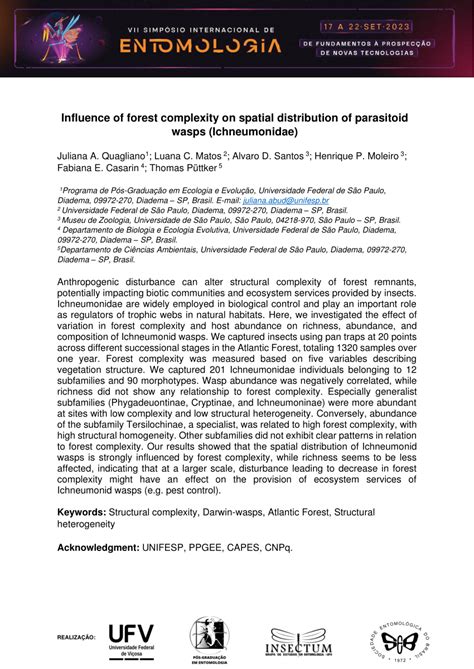 pdf influence of forest complexity on spatial distribution of