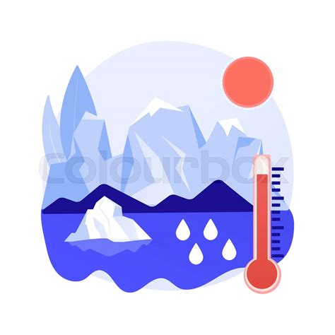 Melting Glaciers Abstract Concept Vector Illustration Stock Vector