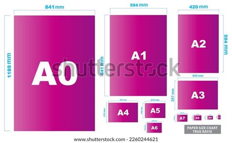 International Paper Size Format Series Isolated Stock Illustration 2260244621 Shutterstock
